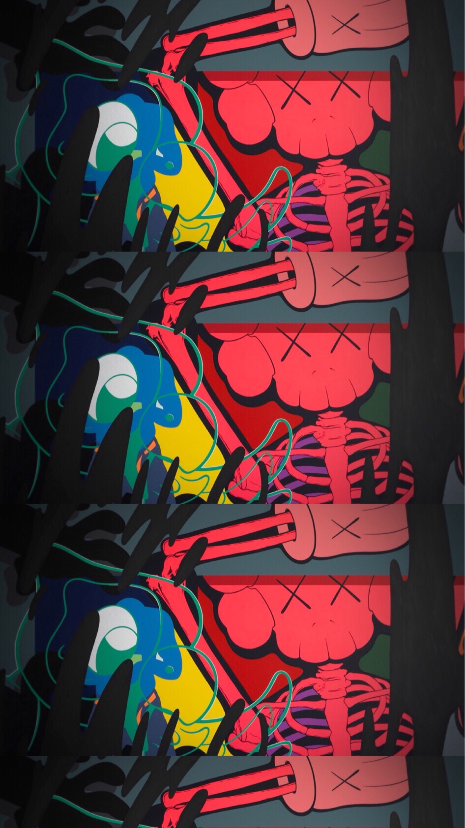 kaws壁纸红色-千图网